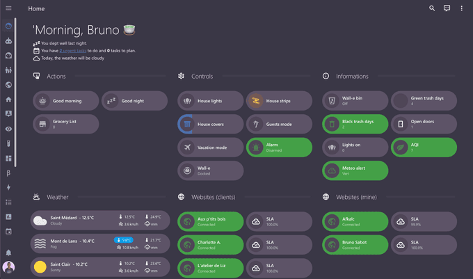 Crafting My Perfect Home Assistant Dashboard | Bruno Sabot